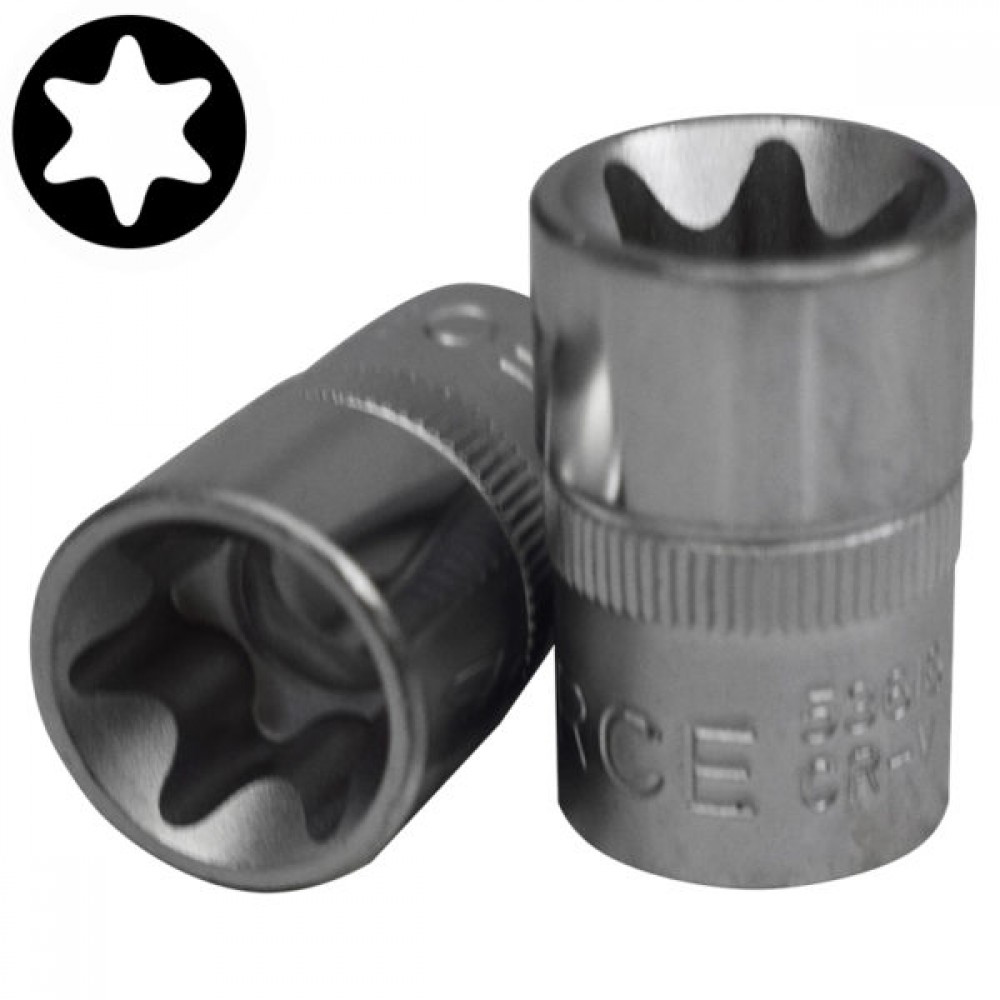 Καρυδάκι TORX 3/8'' E16 FORCE - 53616 - Μανέλα 3/8"